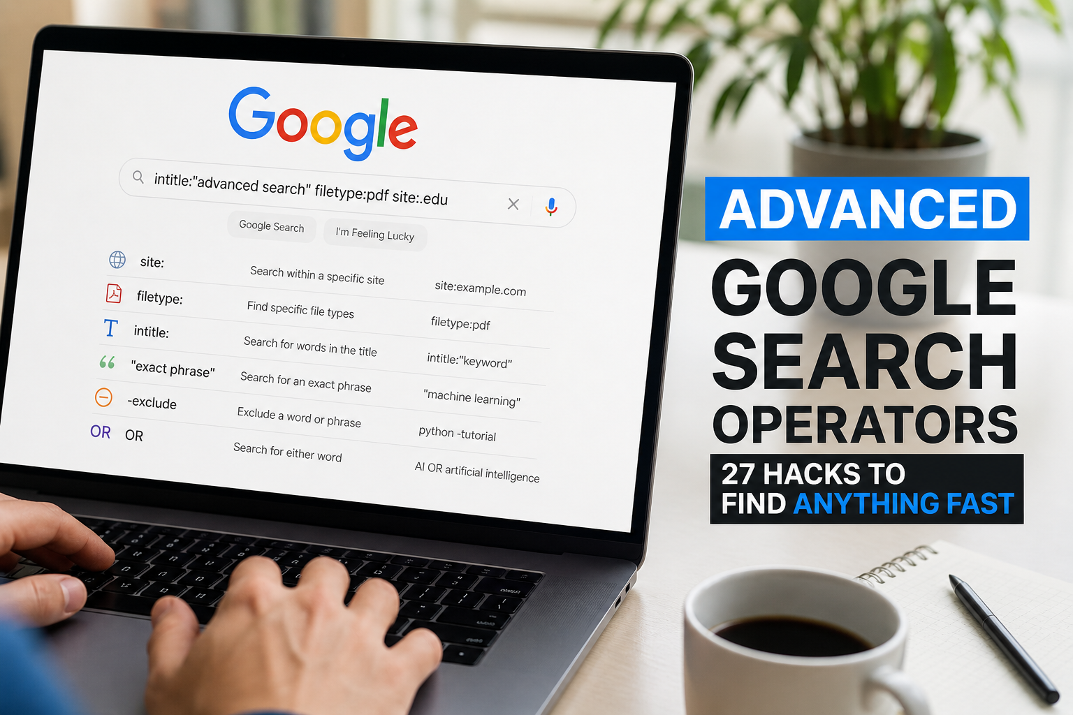 Advanced Google Search Operators (2026): 27 Hacks To Find Anything Fast
